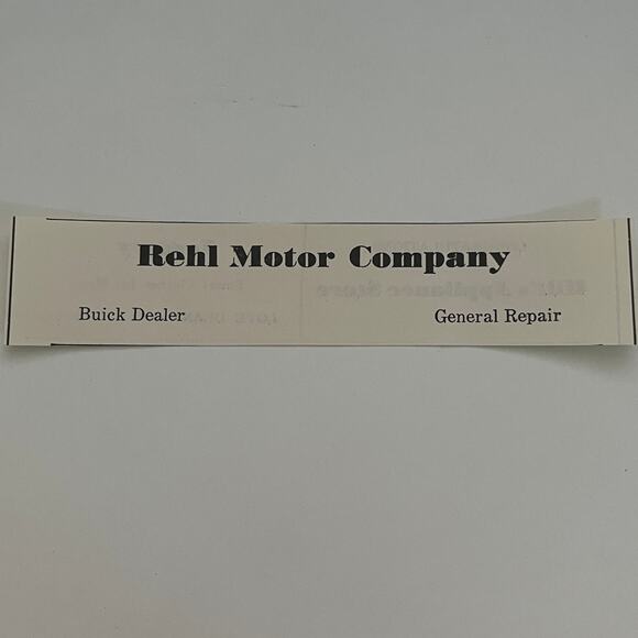 None and/or Unknown | Other | Rehl Motor Company Buick Dealer General ...